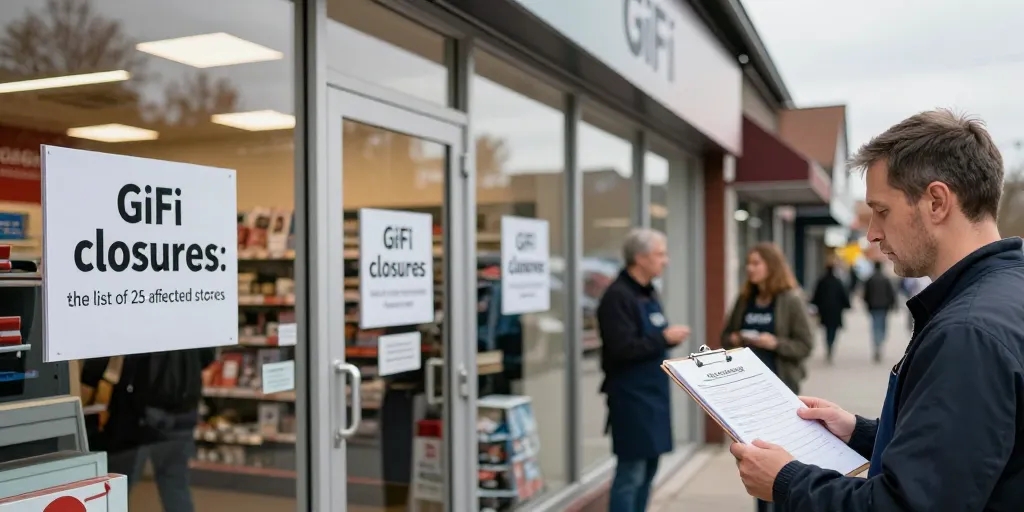 magasins gifi fermeture, liste des 25 magasins concernés